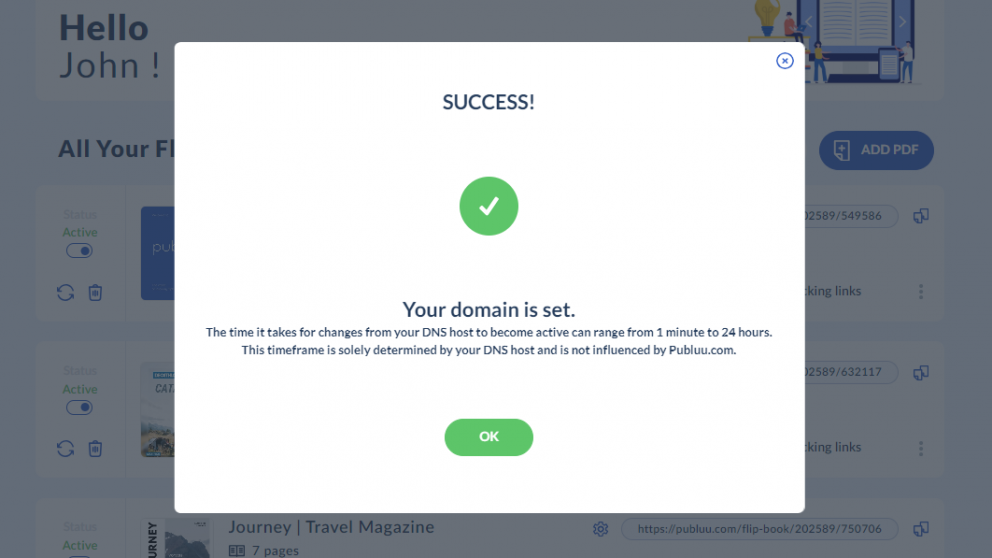 How to customize Publuu domain?