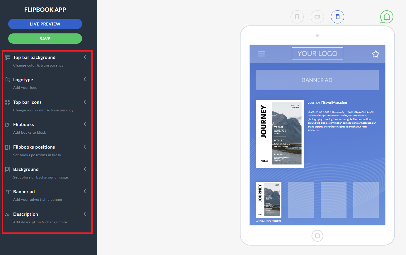 How do I create my own flipbook app?