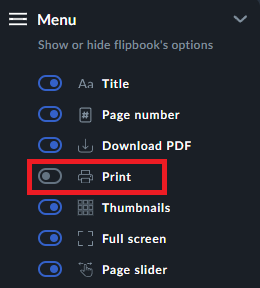 How to disable downloading and printing?