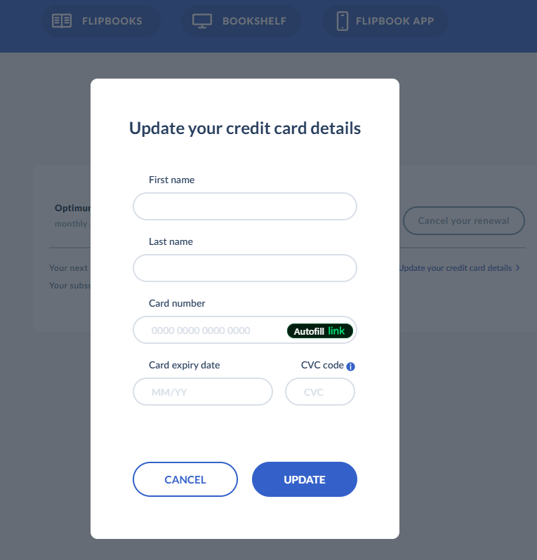 How to update your credit card details?