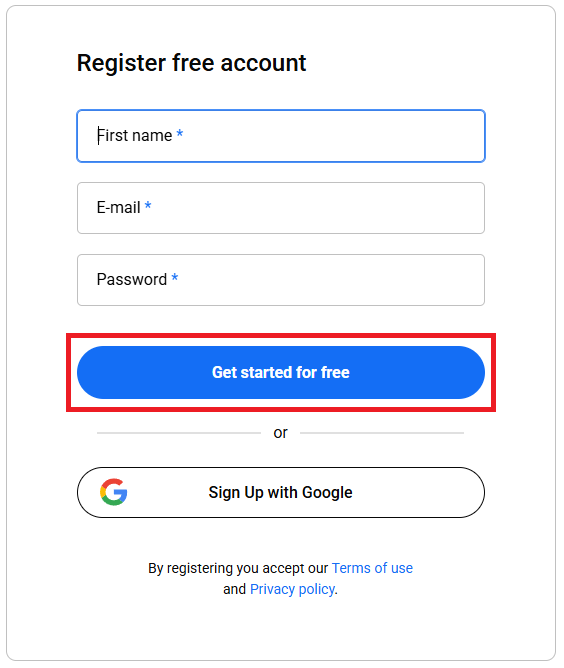 ¿Cómo crear una cuenta gratuita?
