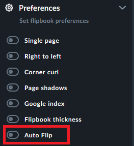 How to set an auto-flip in your flipbook?