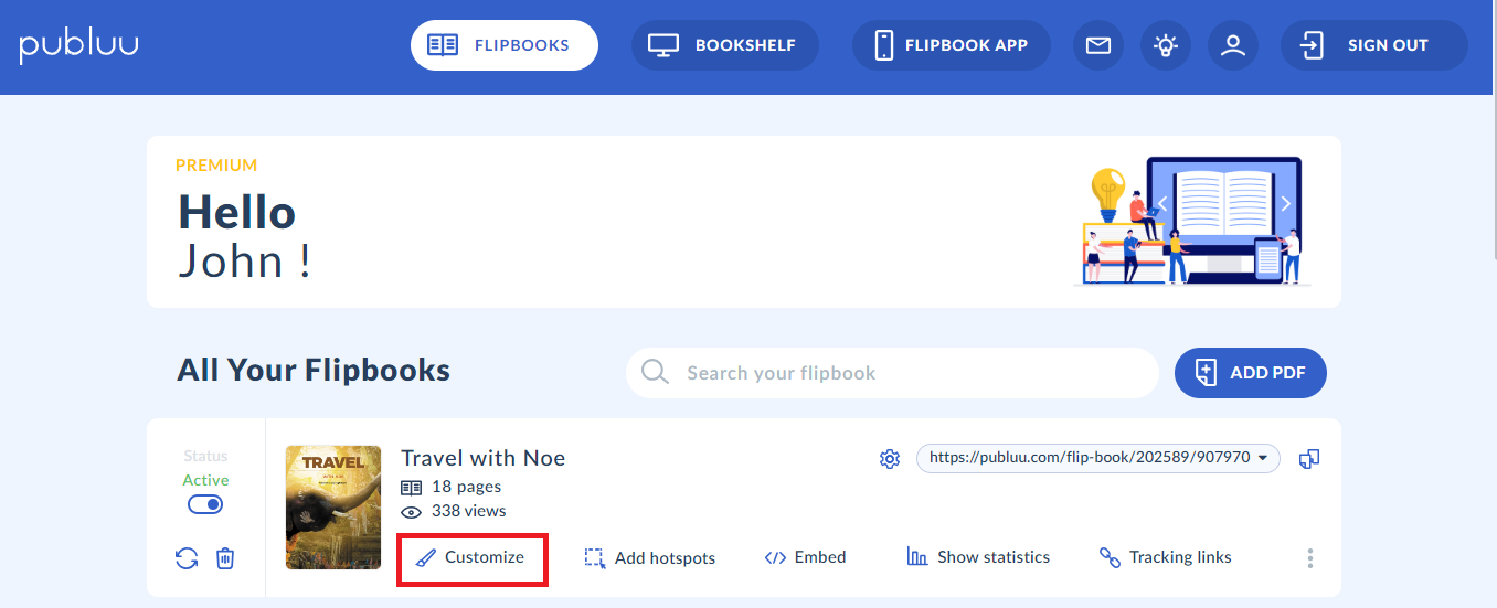 How can I make my flipbook's menu invisible?