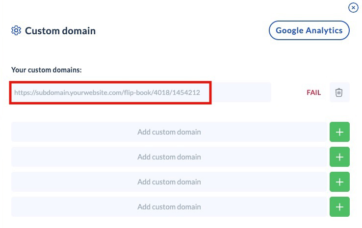 Fixing custom domain problems | Publuu