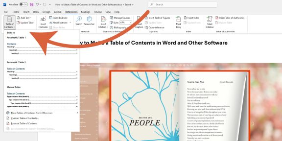 How to Make a Table of Contents in Word and Other Software